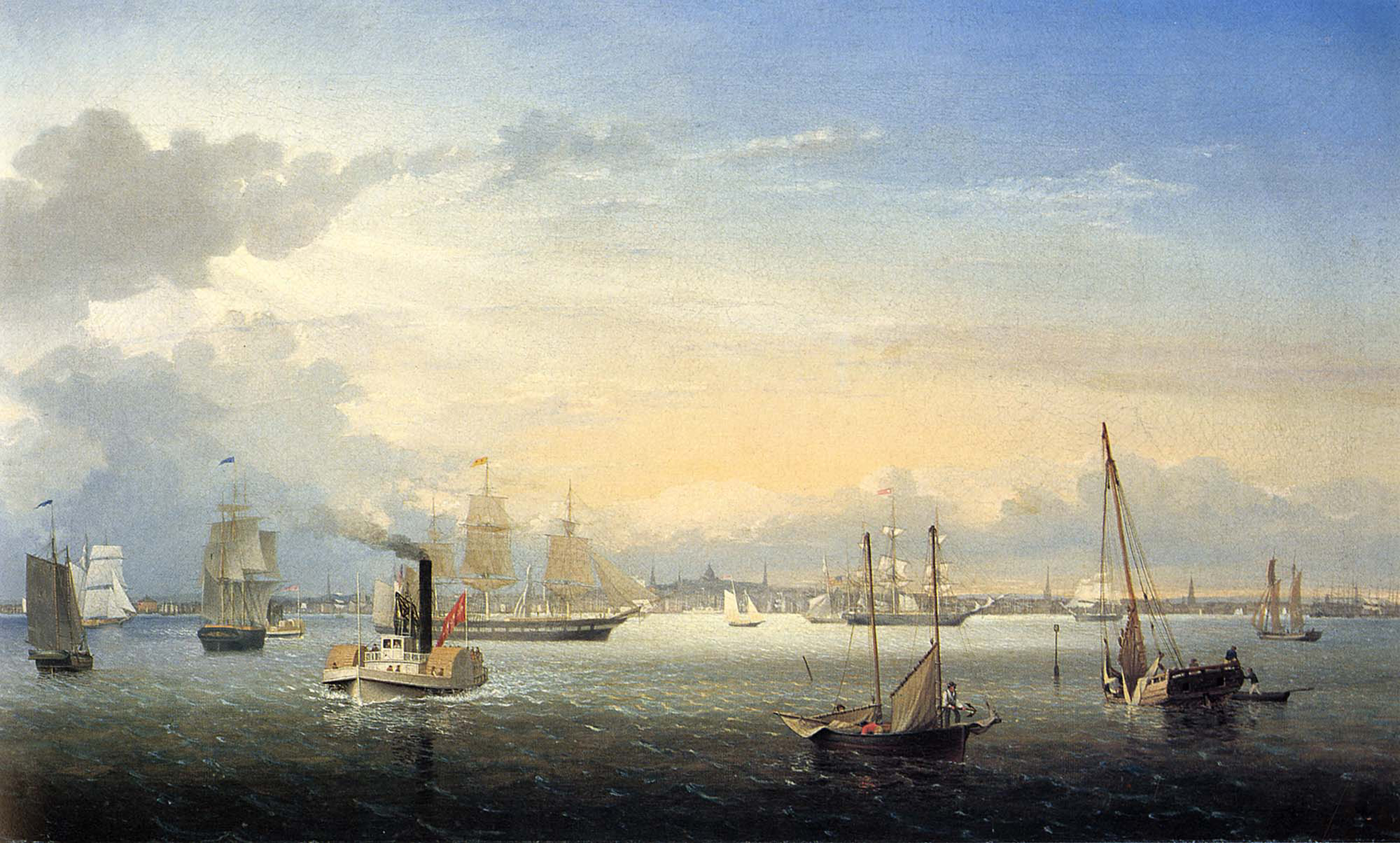 Boston Harbor, 1854 (inv. 341) | Catalogue entry | Fitz Henry Lane Online