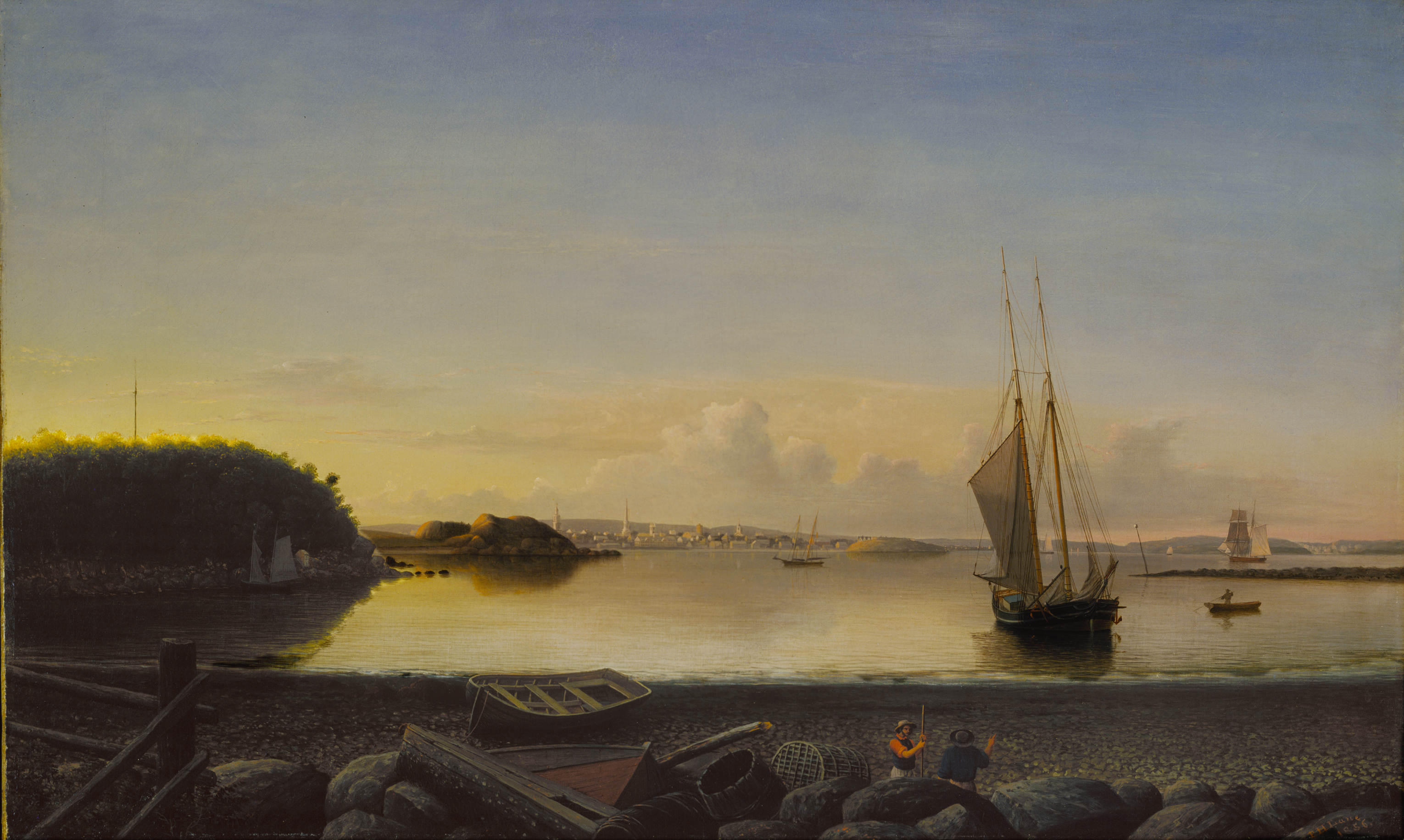 Gloucester Harbor, 1856 (inv. 75) | Catalogue entry | Fitz Henry Lane ...