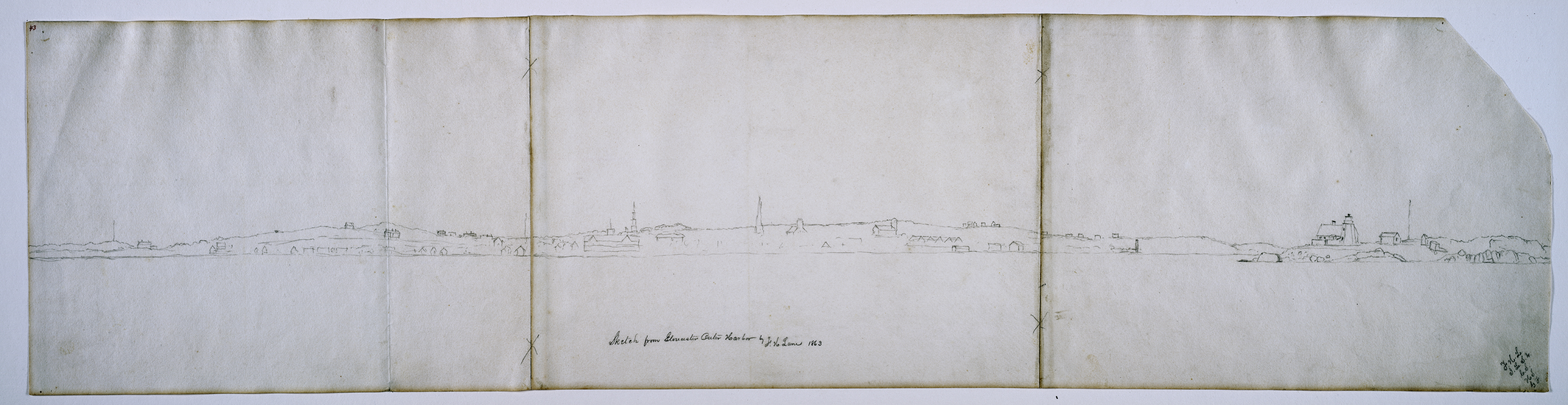 Sketch from Gloucester Outer Harbor, 1863 (inv. 145) | Catalogue entry ...