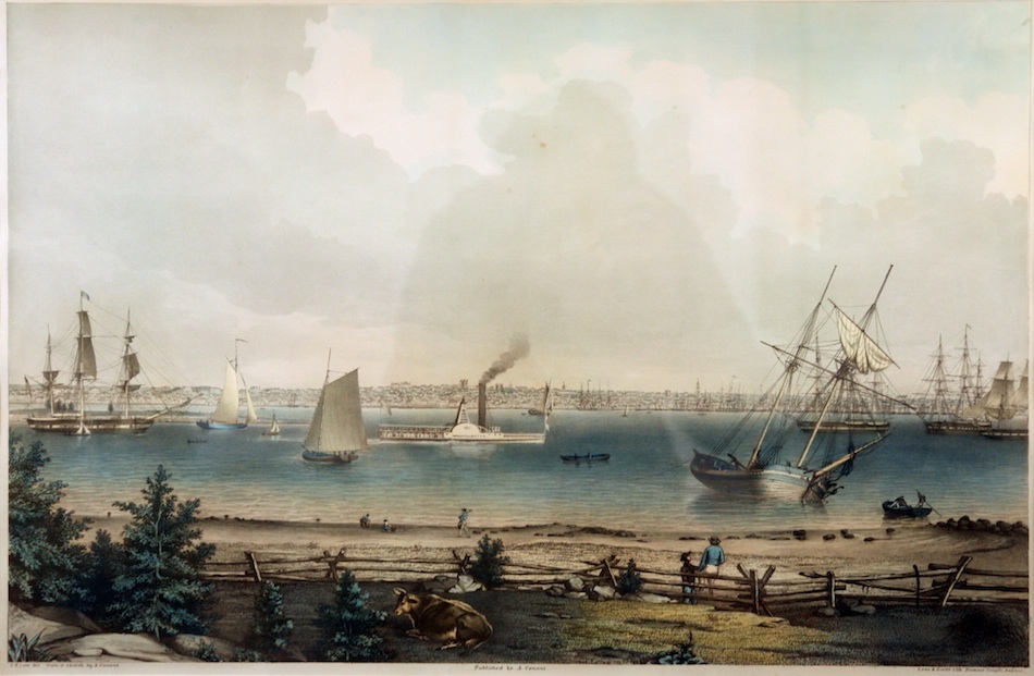 View of New Bedford: From the Fort near Fairhaven, 1845 (inv. 439 ...
