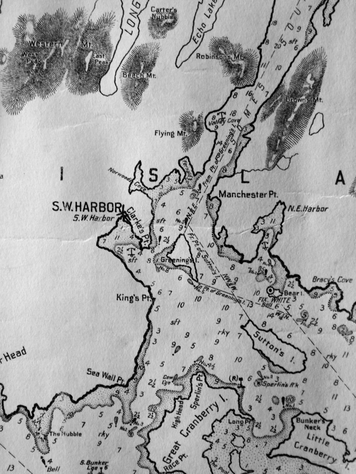 View of Southwest Harbor, Maine: Entrance to Somes Sound, 1852 (inv ...