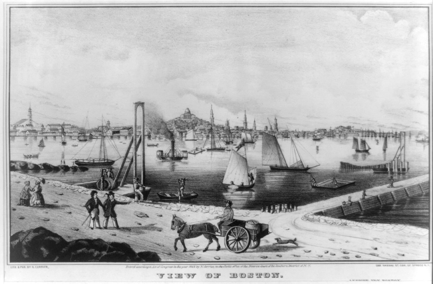 Harbor of Boston, with the City in the Distance, c.1846–47 (inv. 88 ...