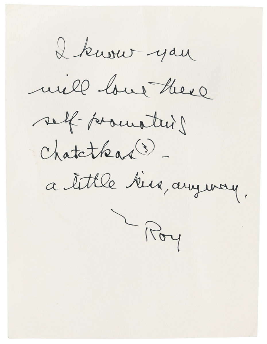 Card to Erica Wexler, c. 1992–93 (RLCR 4786) | Catalogue entry | Roy ...