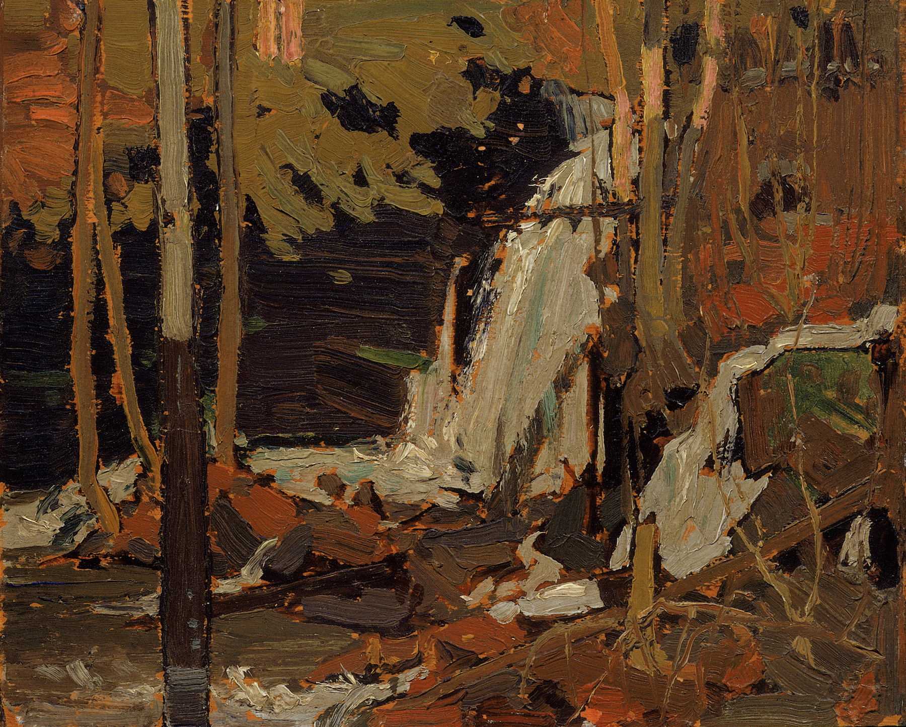 The Waterfall, Spring 1916 (1916.32) | Catalogue entry | Tom Thomson ...